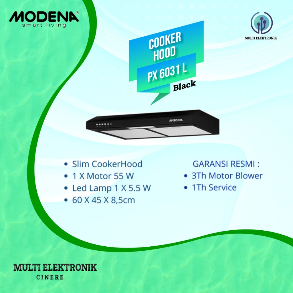 Jual SLIM COOKER HOOD 60cm MODENA PX 6031/PX-6031V - PX 6031L | Shopee Indonesia