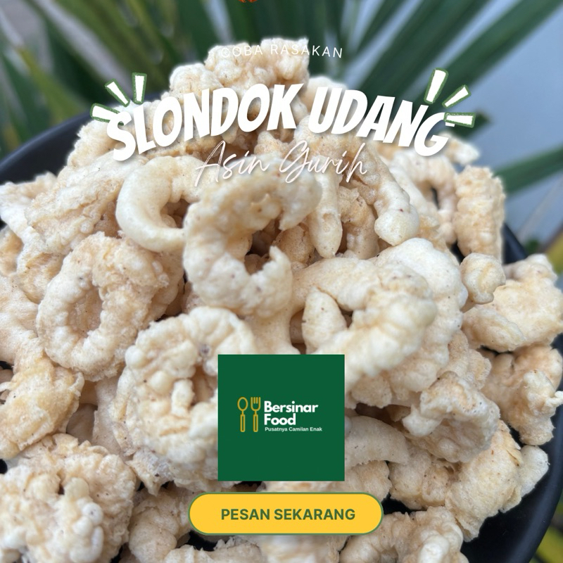 Jual 1Kg Lanting/Slondok Udang Rasa Asin Gurih Camilan Food Snack ...
