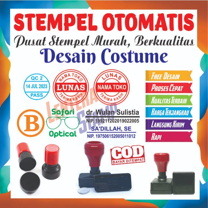 Jual Stempel Otomatis / Stempel Logo / Stempel Costume Ukuran Kecil ...