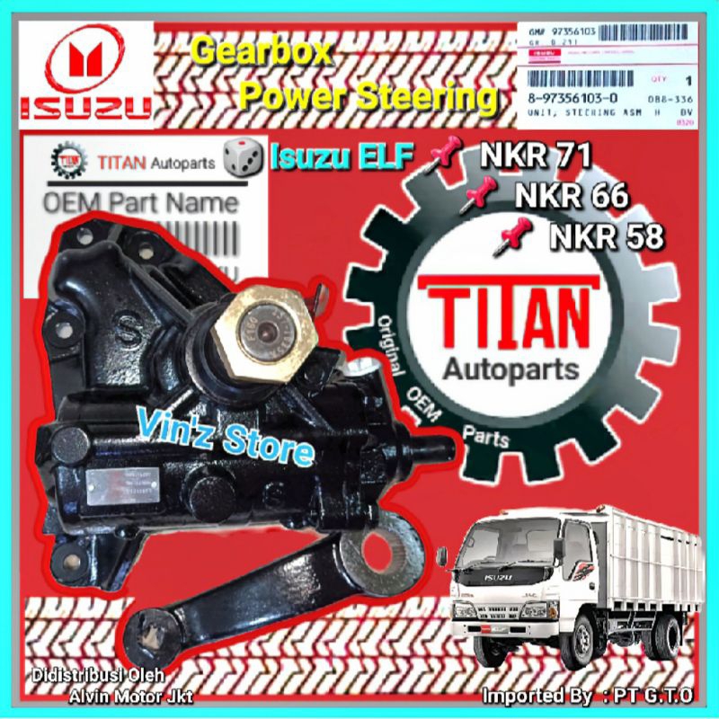 Jual GEARBOX POWER STEERING WORM BOREM BAK STIR ISUZU NKR 71 NKR 66 NKR 58 4HG1 4HF1 ASLI TITAN ...