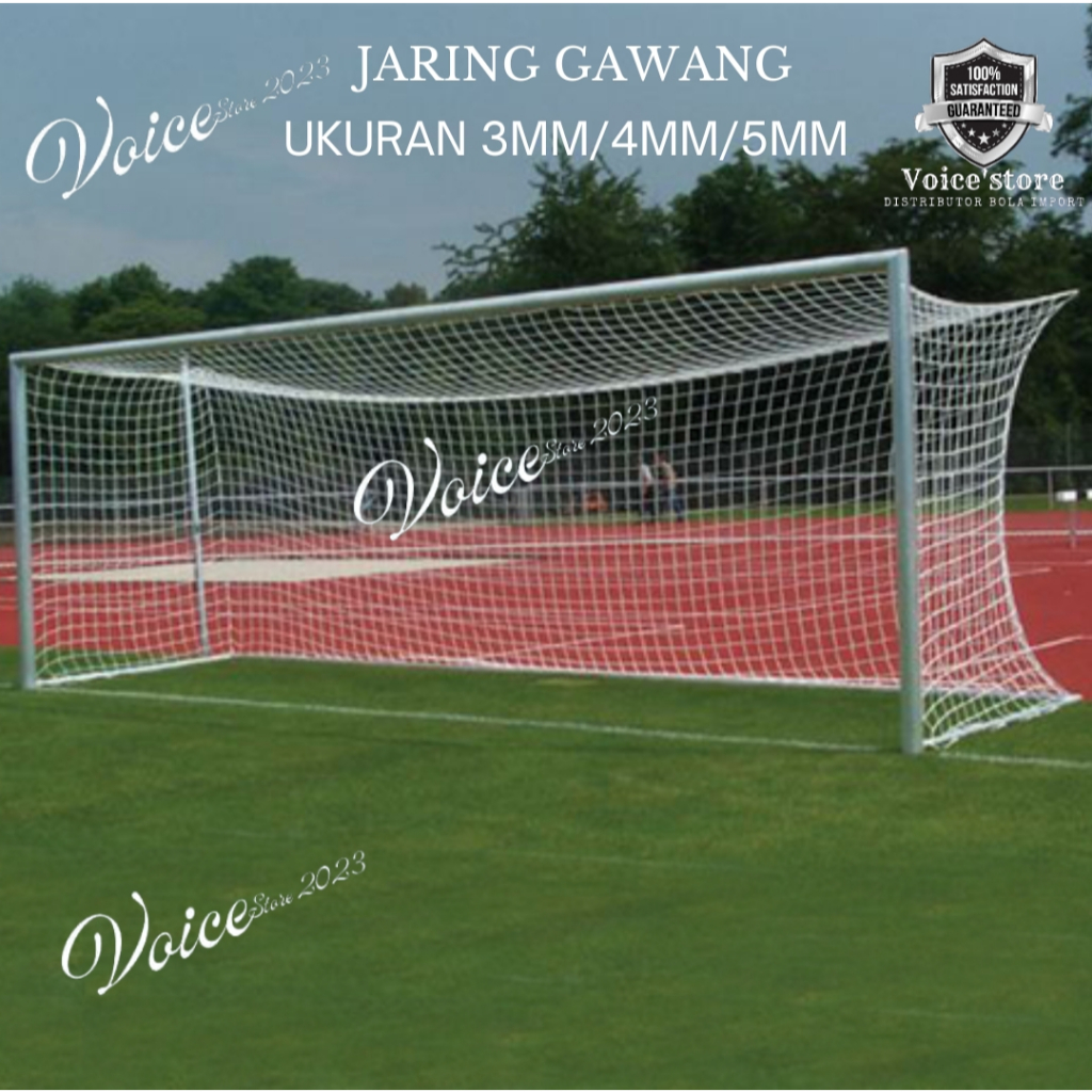 Jual Jaring gawang sepak bola 1 set 2 pcs ukuran 3mm/4mm/5mm GTO untuk ...