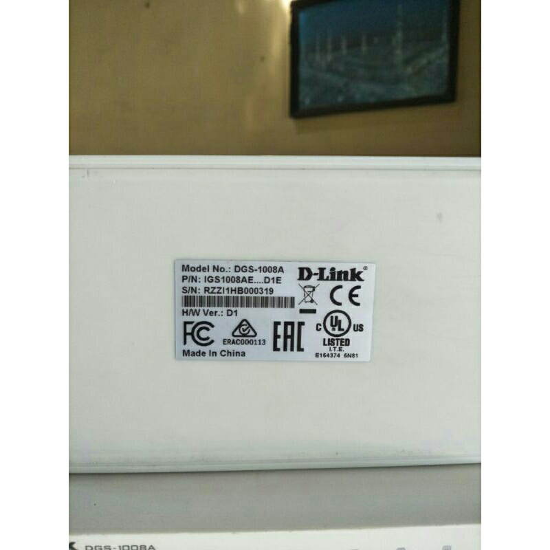 Jual D-Link DGS 1008A switch hub gigabit lan 10/100/1000 mb + adaptor ...