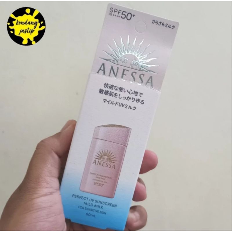 Jual anessa perfect uv sunscreen mild milk kandungan spf 50 isi 60 ml | Shopee Indonesia