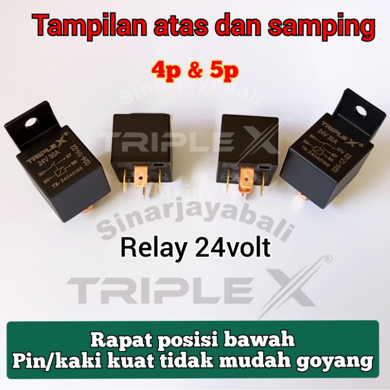 Jual relay 24v 4kaki 5kaki rellay 24volt rally 24vdc rilay 4p 5p 24 ...