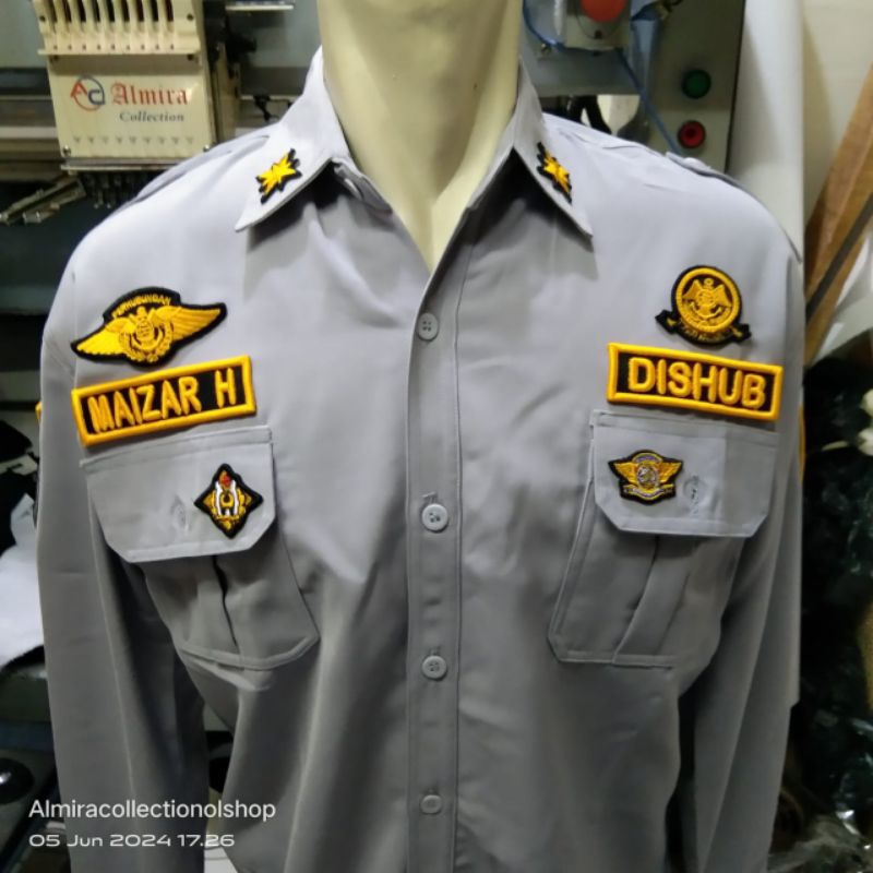 Jual SERAGAM DISHUB DINAS PERHUBUNGAN PDH/PDL BORDIR TIMBUL | Shopee ...