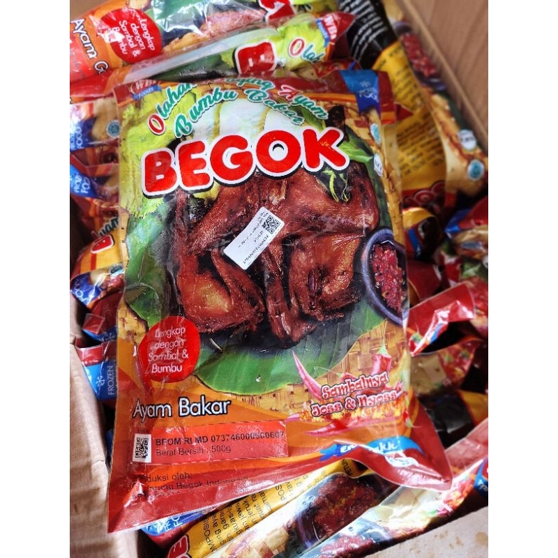 Jual BEGOK Ayam Bakar Frozen 500g Halal Lengkap Dengan Sambal & Bumbu ...