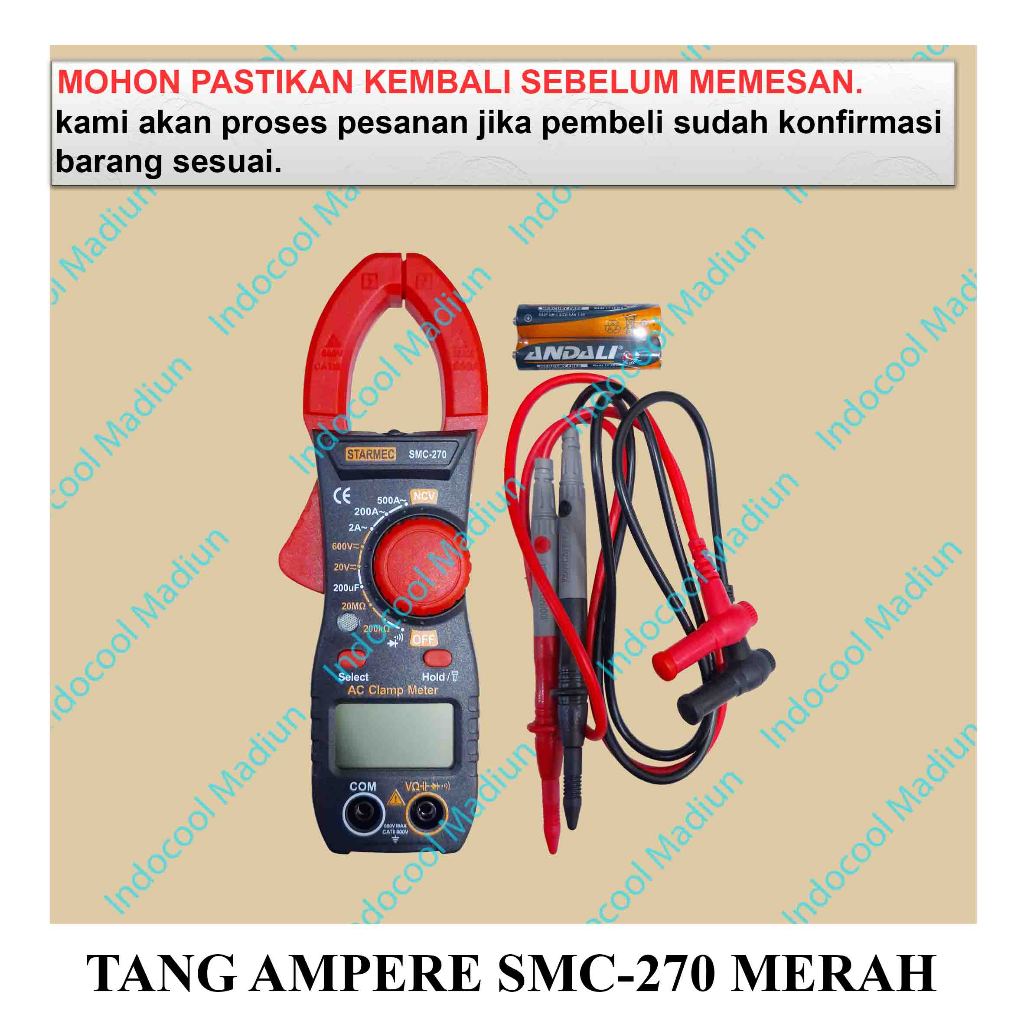 Jual DIGITAL CLAMP METER / TANG AMPERE DIGITAL / TANG AMPERE SMC-270 ...