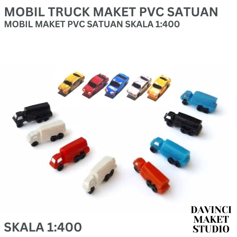 Jual (satuan) Miniatur Mobil PVC Maket Truck - PVC Car Skala 1:400 1: ...