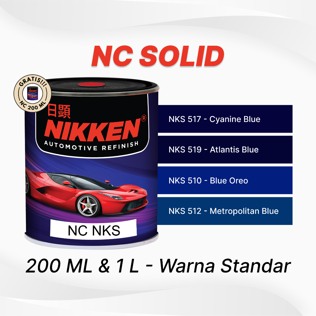 Jual NIKKEN NKS NC Solid Color - Warna Standar - Cat Duco Mobil Motor ...