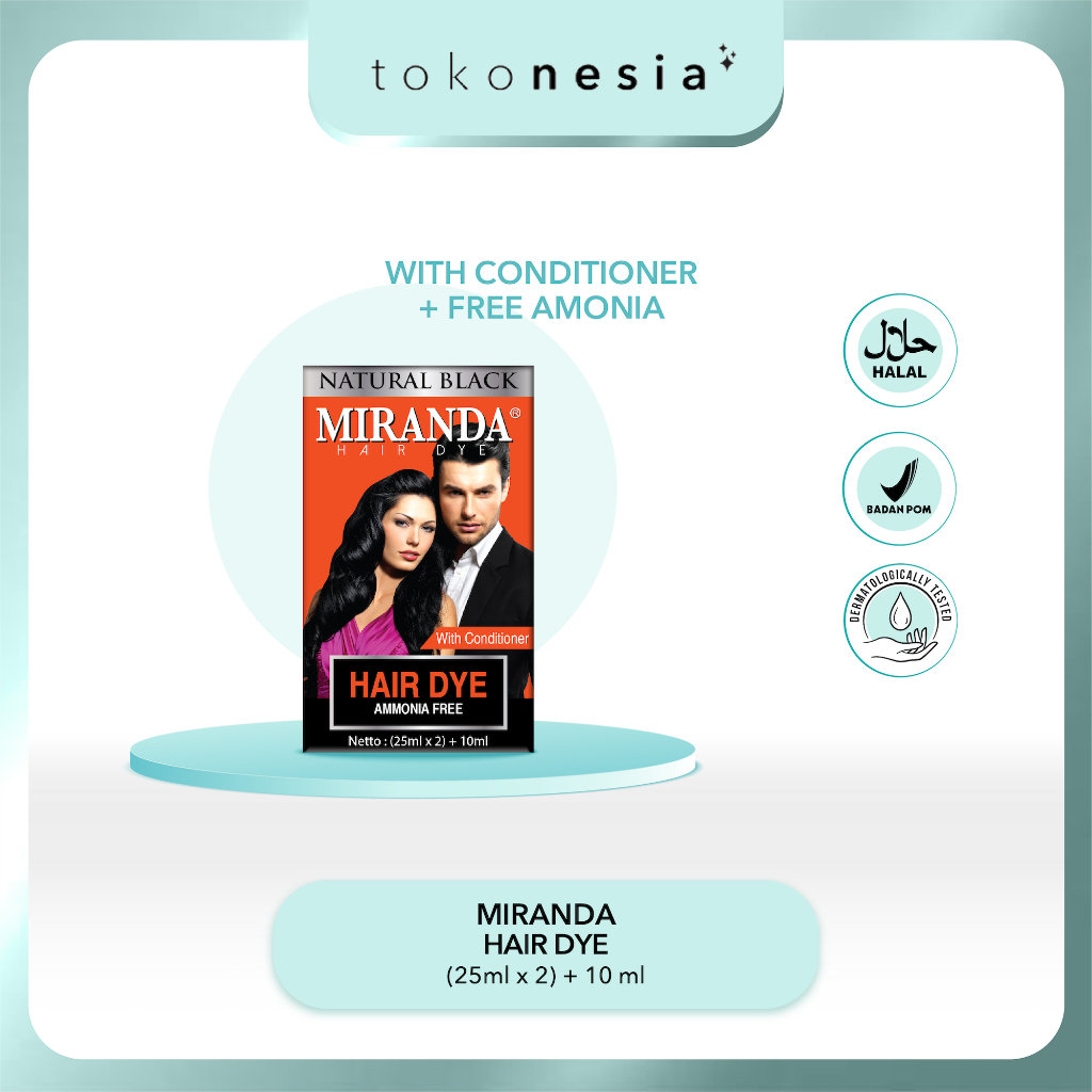 Jual Miranda Natural Black Hair Dye (Semir Rambut) 25ml | Shopee Indonesia