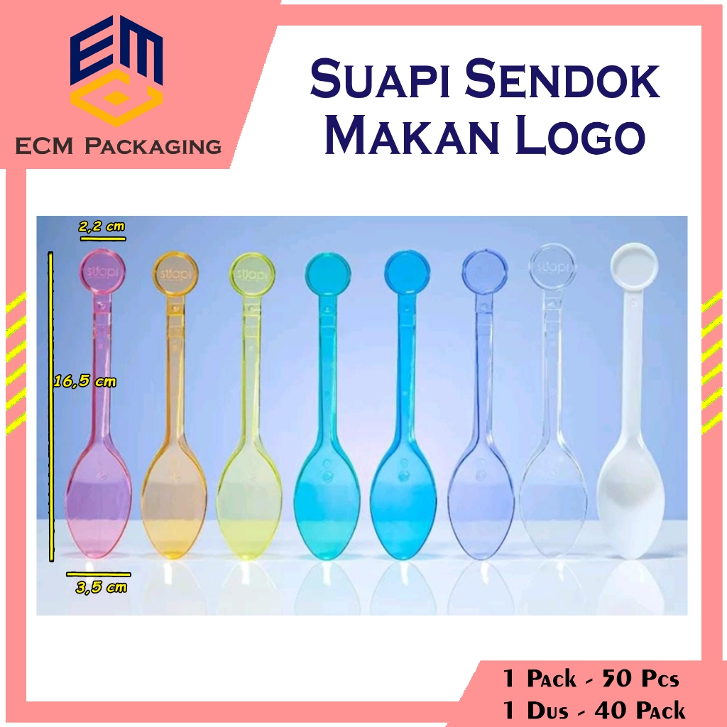 Jual Sendok Makan Suapi Logo Warna 50 Pcs | Sendok Logo Suapi Warna ...