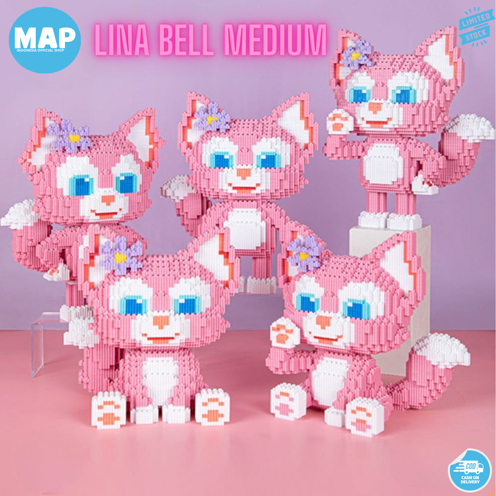 Jual Mainan Lego Nano Blocks Balok Susun Lina Bell Kucing Disney Medium ...