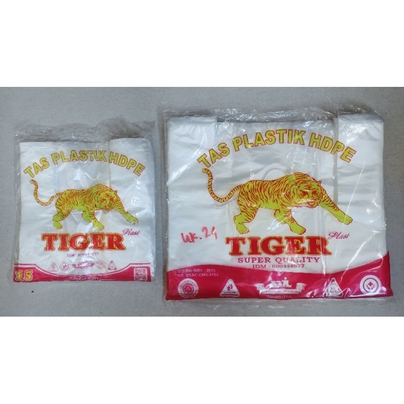 Jual PLASTIK KRESEK BENING HDPE TIGER / Ukuran 15 & 24 | Shopee Indonesia