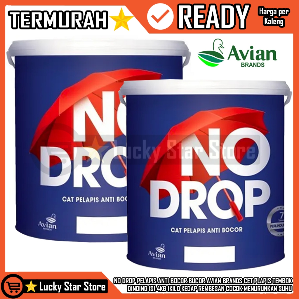 Jual NO DROP PELAPIS ANTI BOCOR BUCOR AVIAN BRANDS CET PLAPIS TEMBOK DINDING ISI 4KG 1KILO KEDAP ...