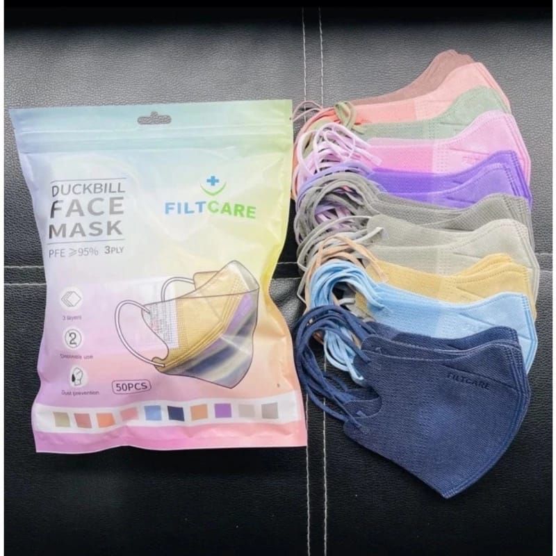Jual MASKER DUCBIL WARNA FILTCARE TEBAL 50pcs | Shopee Indonesia
