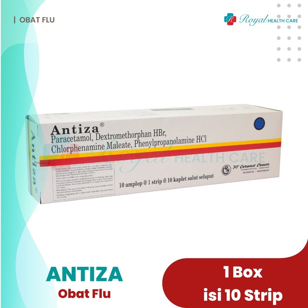Jual ANTIZA STRIP ISI 10 TABLET Untuk Mengobati Gejala Flu Disertai ...