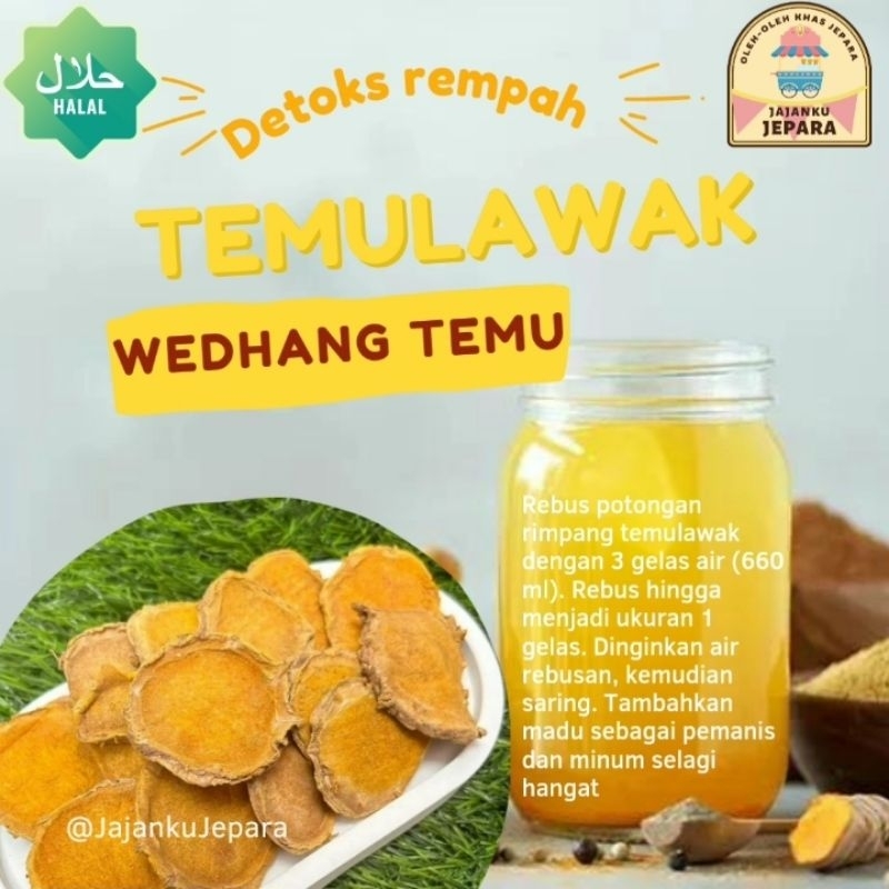 Jual detoks alami rempah temulawak kering wedang kuning jamu ...