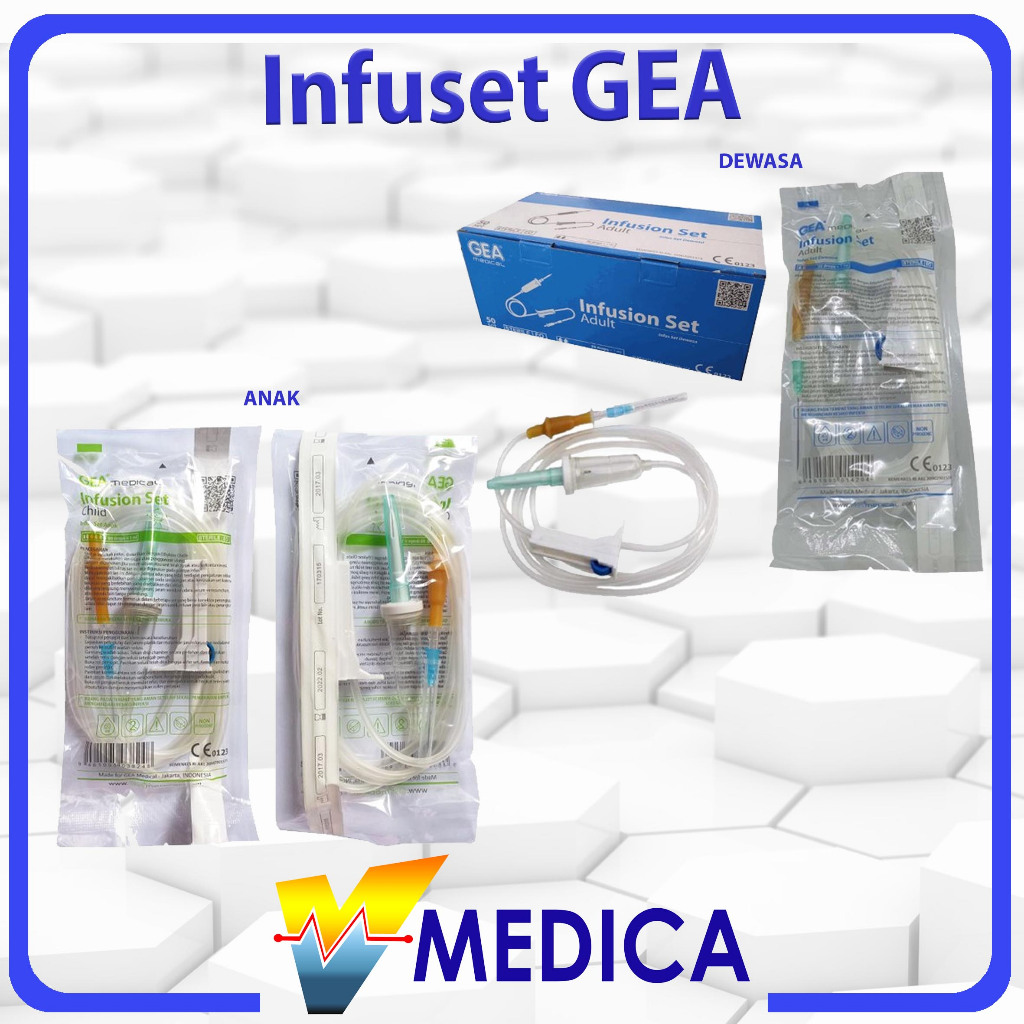 Jual Infus Set Anak dan infuset Dewasa Gea / Infusion Set Selang Infus ...