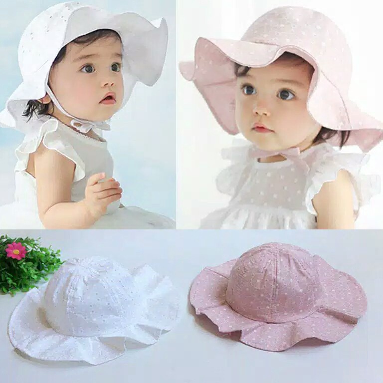 Jual KODE N38S Topi Bayi Bonnet Pelindung Matahari Summer Hat Style Sun ...