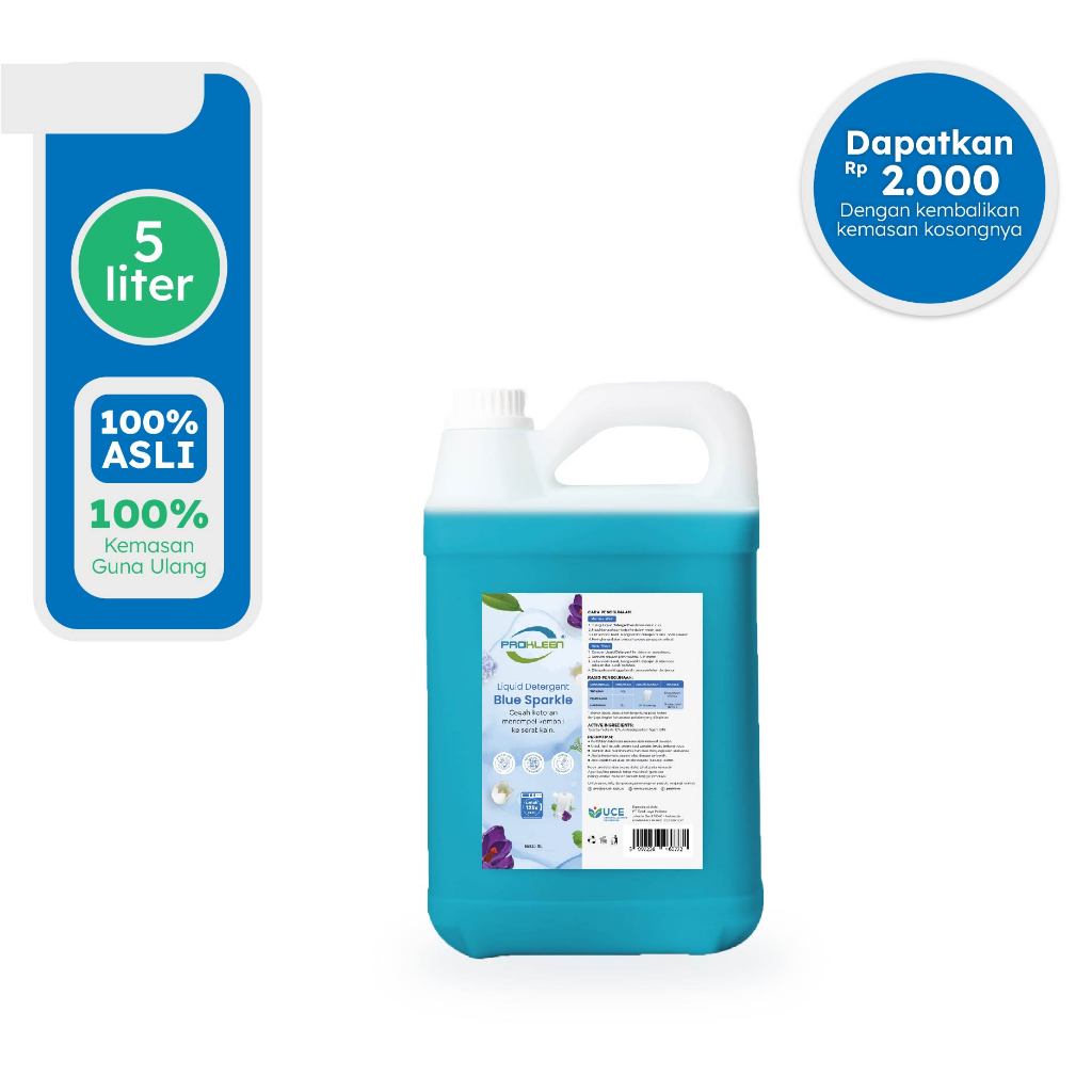 Jual Prokleen Deterjen Cair Blue Sparkle 5 liter | Shopee Indonesia