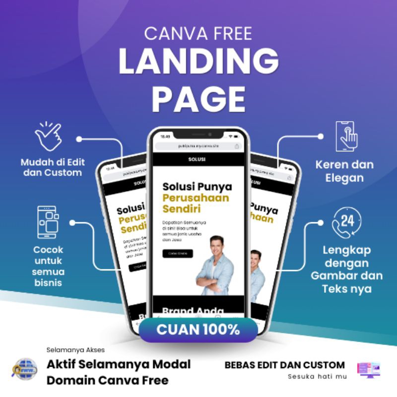 Jual Template Landing Page Canva Free | Shopee Indonesia