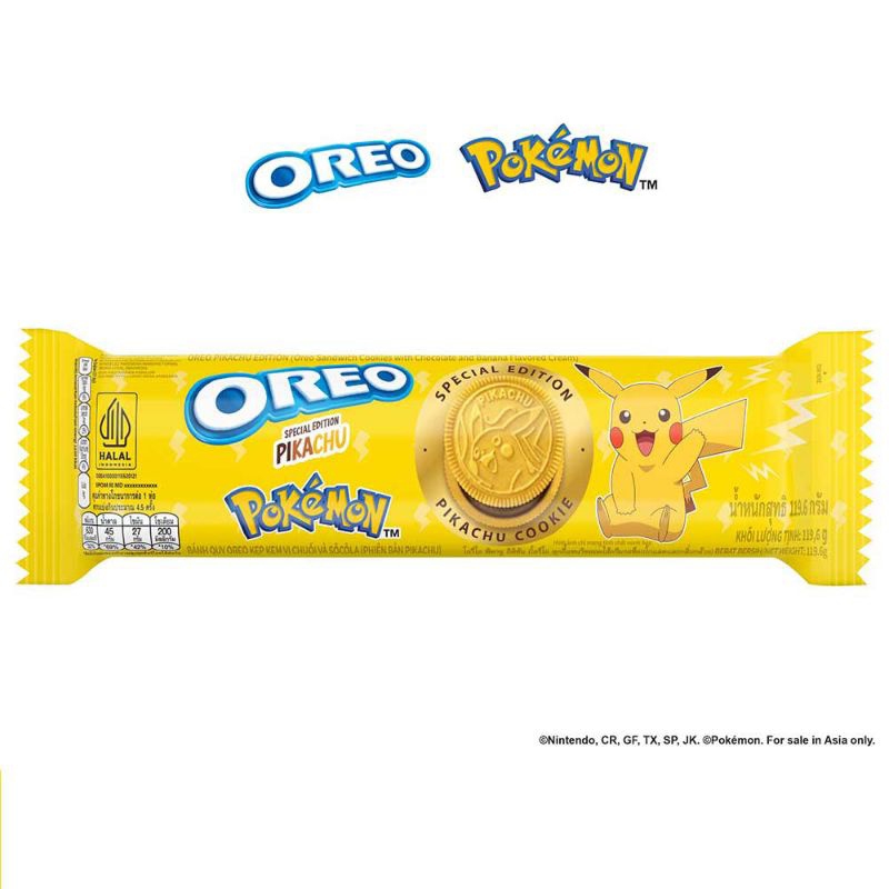 Jual OREO BANANA | KRAFT SANDWICH OREO POKEMON BANAN COKLAT PISANG 119G ...