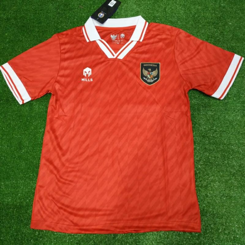 Jual JERSEY TIMNAS INDONESIA HOME MILLS 2023 GRADE ORI IMPORT OFFICIAL ...