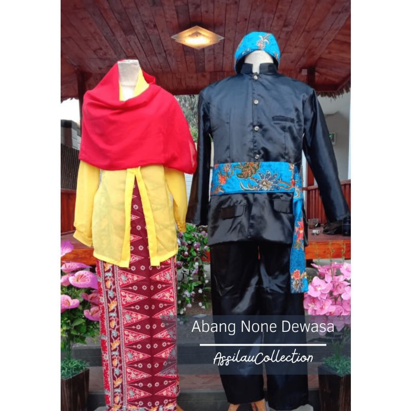 Jual baju adat Betawi Abang none Jakarta ukuran dewasa Plus ...