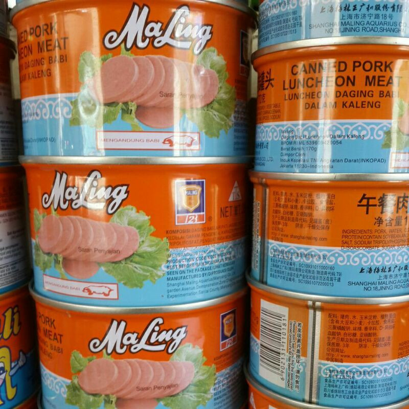 Jual 397 MALING TTS CANNED HAM PORK LUNCHEON MEAT / maling babi ...