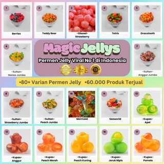Jual [MagicJellys] 120gram Permen Yupi Candy Gummy Jelly Viral [Toples] 120 G [MIX GABISA ...