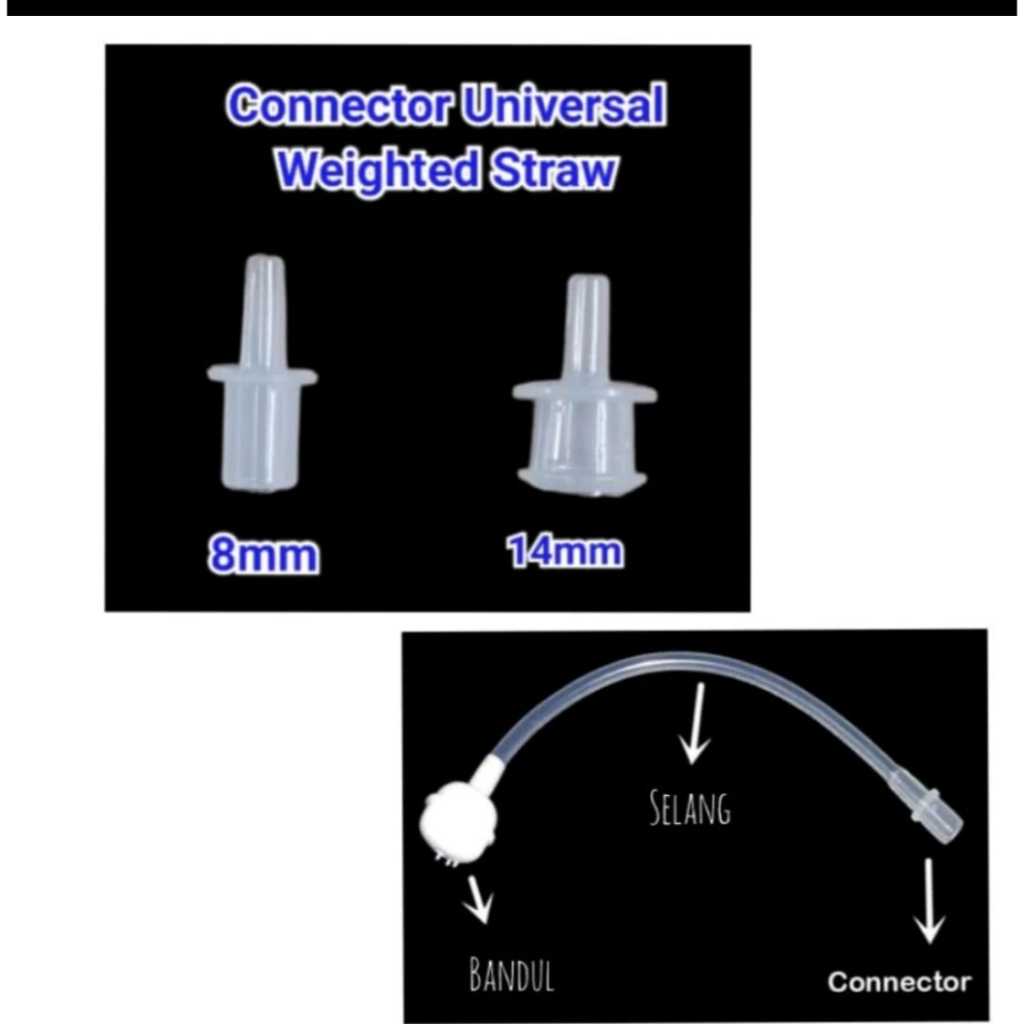 Jual Connector Universal Sedotan Botol Bayi/ Konektor selang pemberat ...