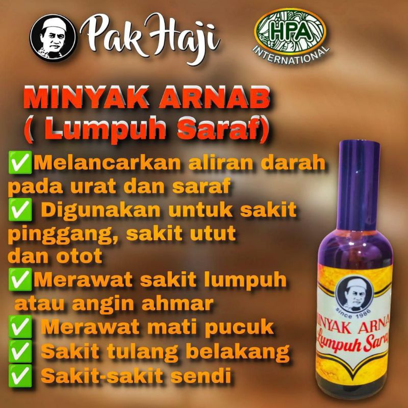 Jual MINYAK ARNAB KELINCI HPA PAK HAJI ORIGINAL BOTOL ISI 100 ML ...