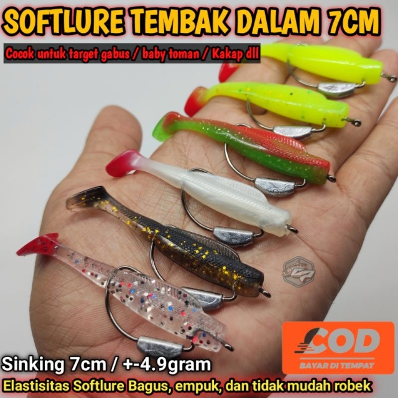 Jual Softlure Tembak Dalam Umpan Gabus, Kerapu, Kakap, Toman / Softlure ...