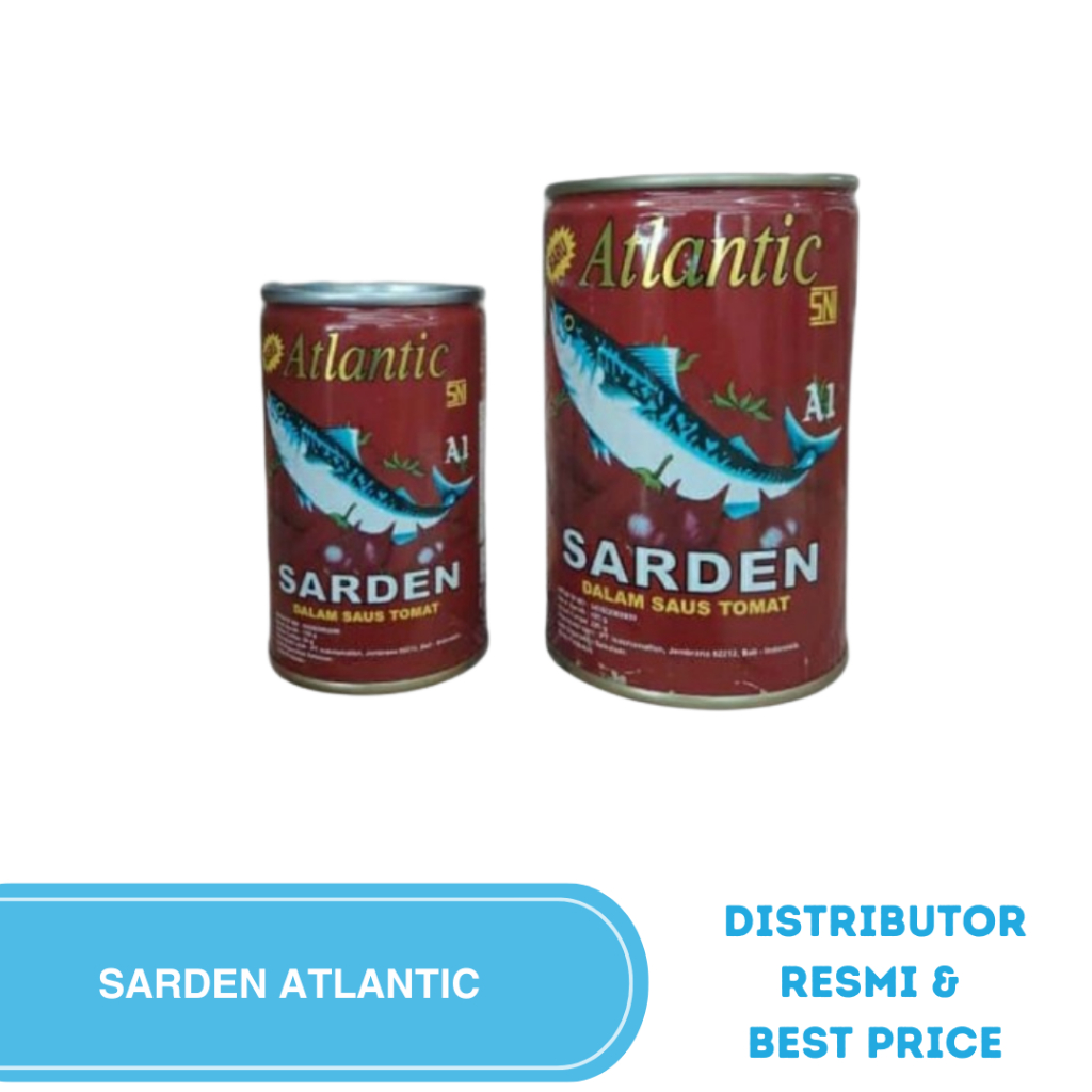 Jual Sarden Atlantic Makanan Ikan Kaleng Ukuran 155 gr dan 425 gr ...