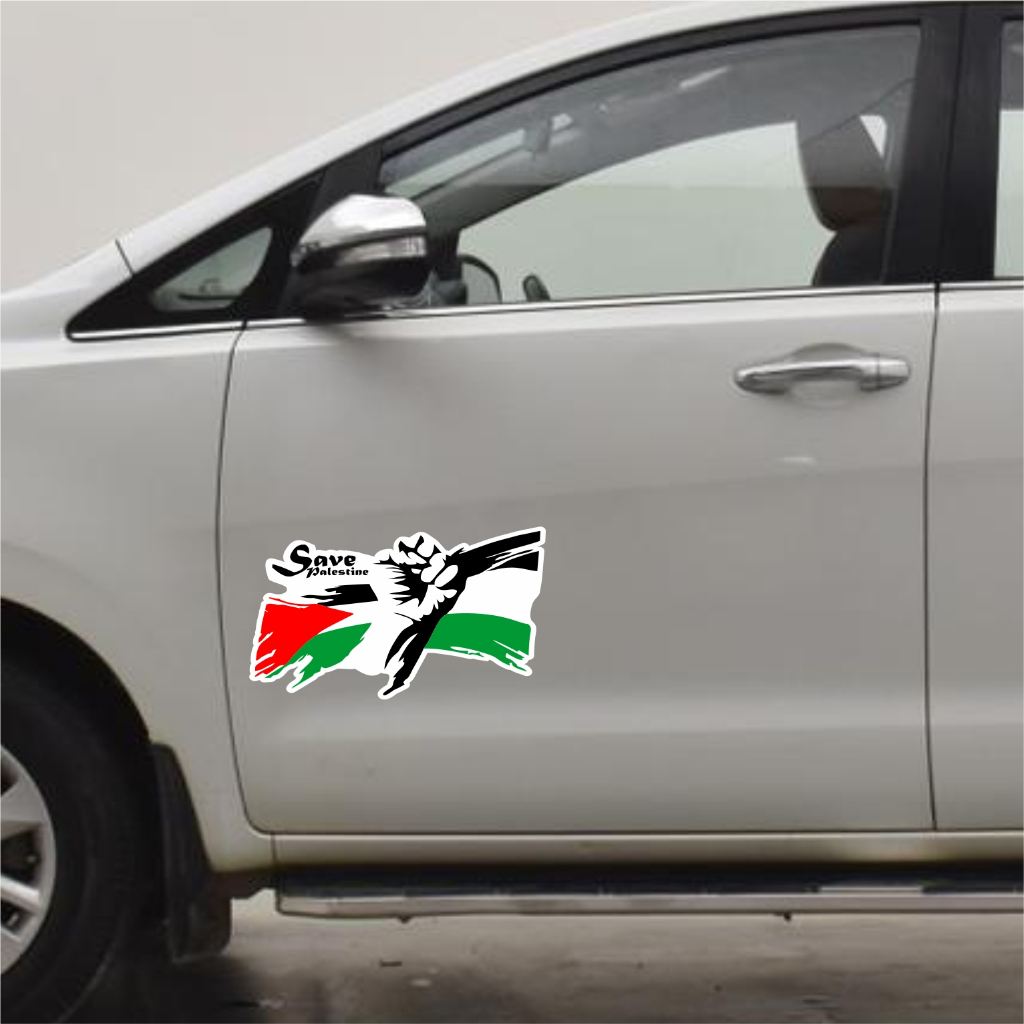 Jual CUTTING STICKER MOBIL FREE PALESTINE SAVE GAZA STIKER PINTU ...