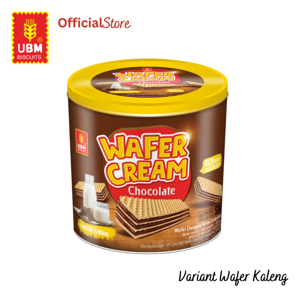 Jual UBM Biscuit Wafer Kaleng SE 280gr | Shopee Indonesia