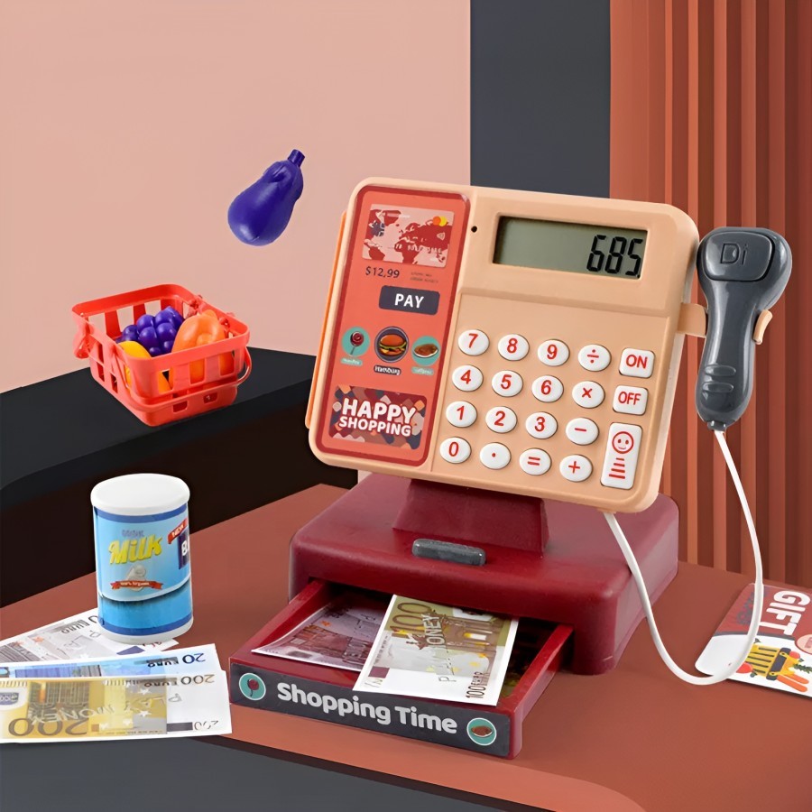 Jual Mainan Anak HAPPY SHOPPING CASH REGISTER Cashier Machine Mesin ...