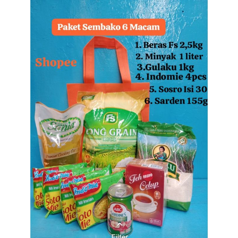 Jual Paket Sembako E 6 Macam | Shopee Indonesia