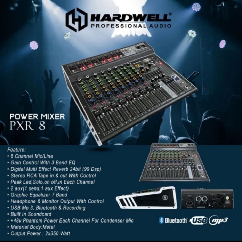 Jual Power mixer Hardwell pxr8 8channel ORYGINAL | Shopee Indonesia