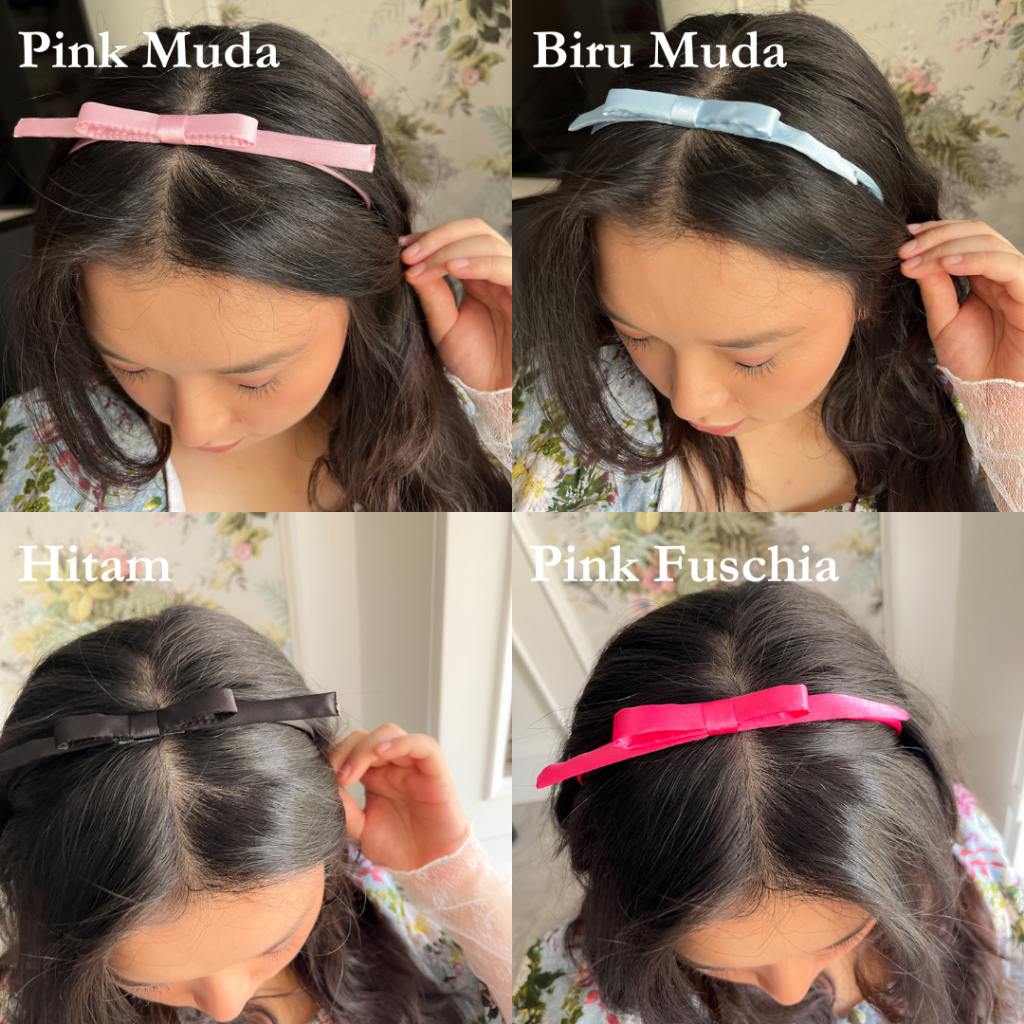 Jual Bando Pita Coquette Mini Pesta / Bando Pita Jennie Blackpink ...