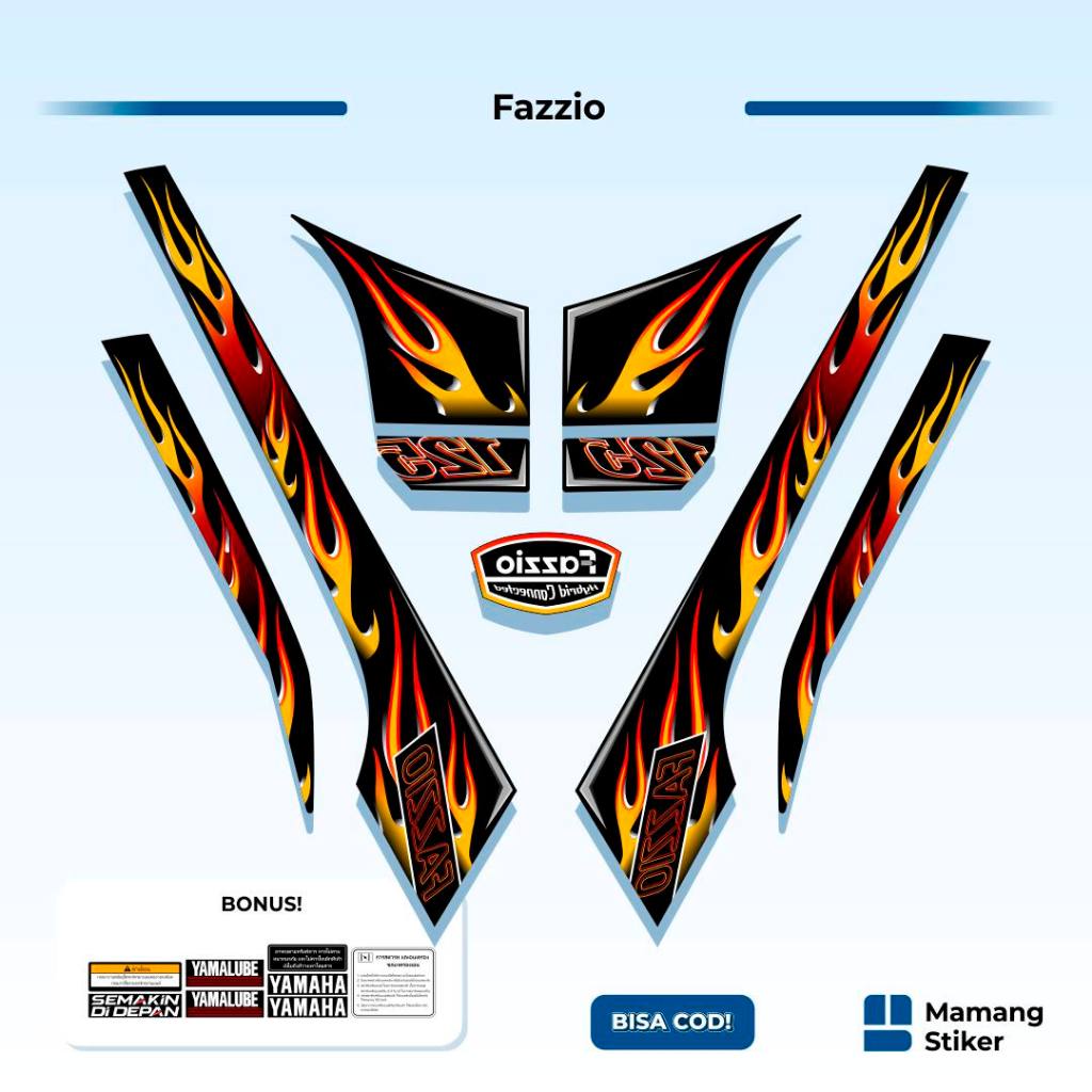 Jual Striping Fazzio Variasi (21) Original Custom Fazio Keren 2022 2023 ...