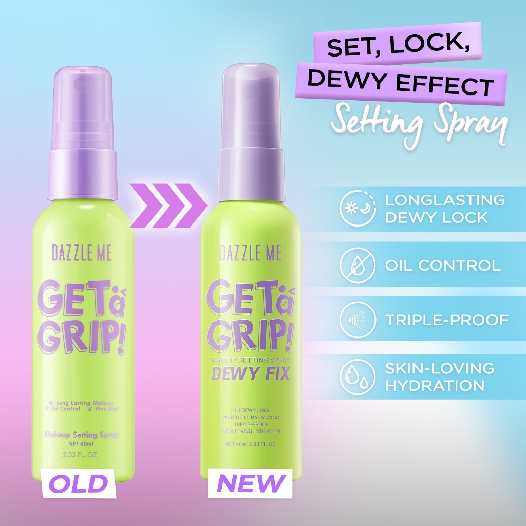 Jual HIJAU DAZZLE ME GET A GRIP! MAKEUP SETTING SPRAY HYDRATING MAKE UP ...