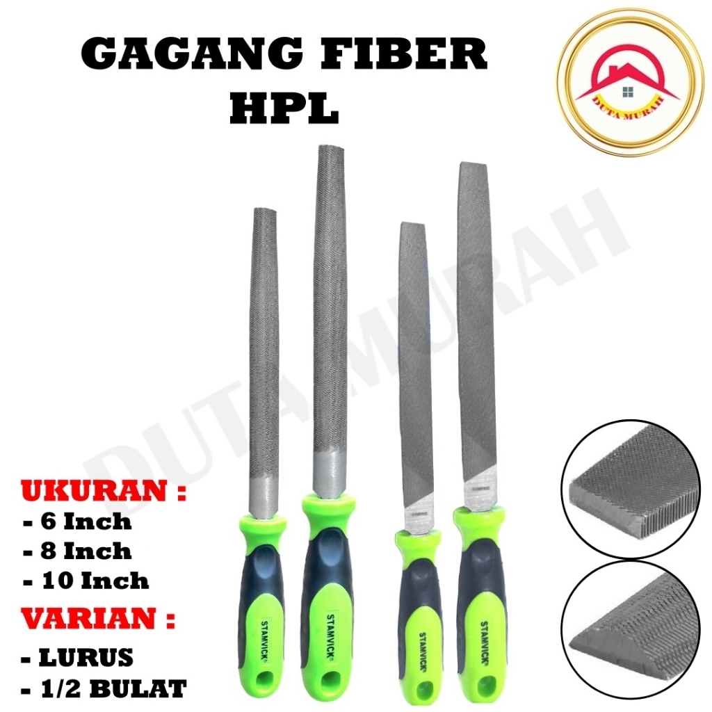 Jual Kikir besi kikir hpl datar / rata gagang fiber 8inchi dan 10 inchi ...