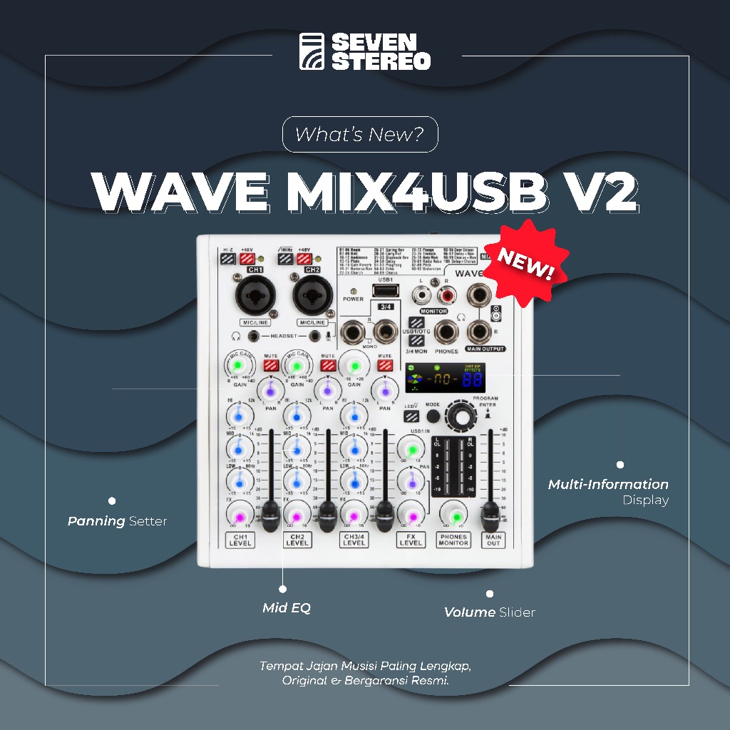 Jual WAVE MIX4USB V2 4 Channel Input Mixer Audio | Shopee Indonesia