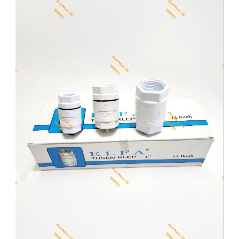 Jual Tusen Klep Pvc ELFA 1/2" inch / Tosen Klep Pvc Putih ELFA 1/2 ...
