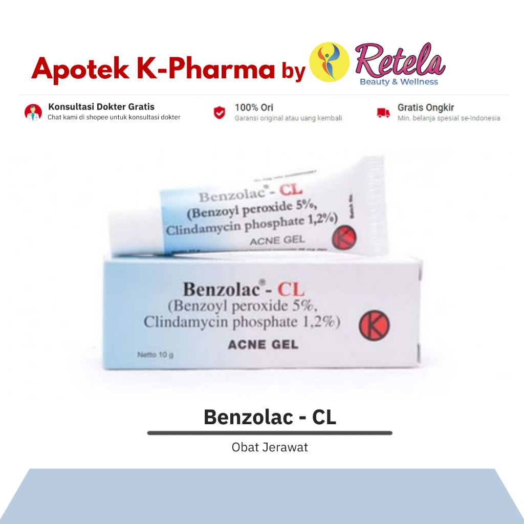 Jual BENZOLAC CL 5% GEL 10 GR | Shopee Indonesia