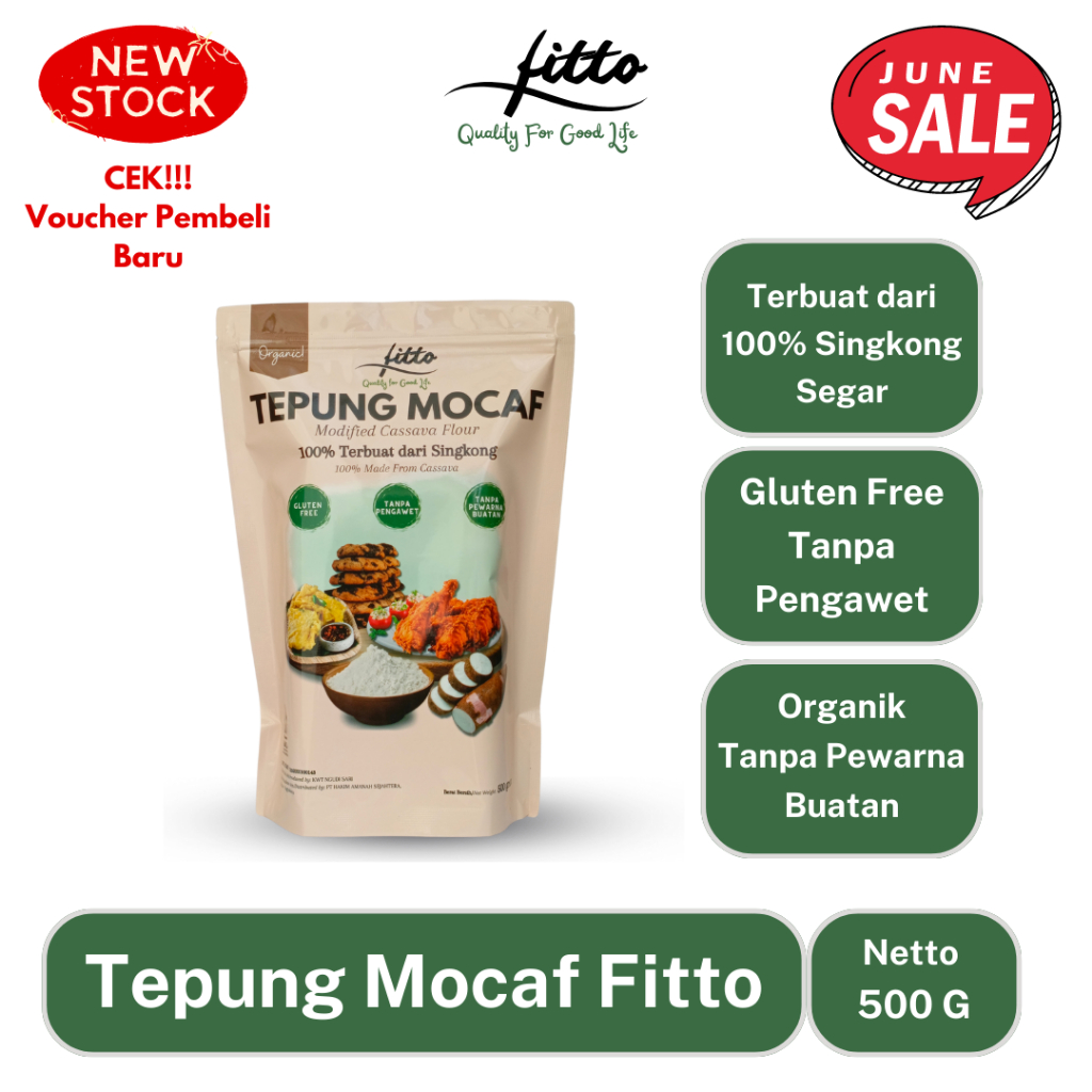 Jual Tepung Mocaf Fitto - Modified Cassava Flour - Tepung Gluten Free ...