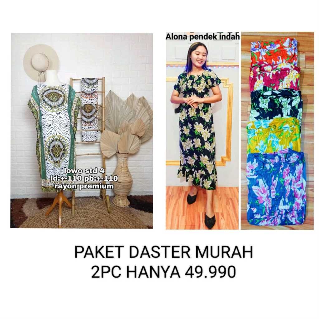 Jual Paket Hemat Daster Wanita 2 Pcs Hanya 50 Ribu | Shopee Indonesia