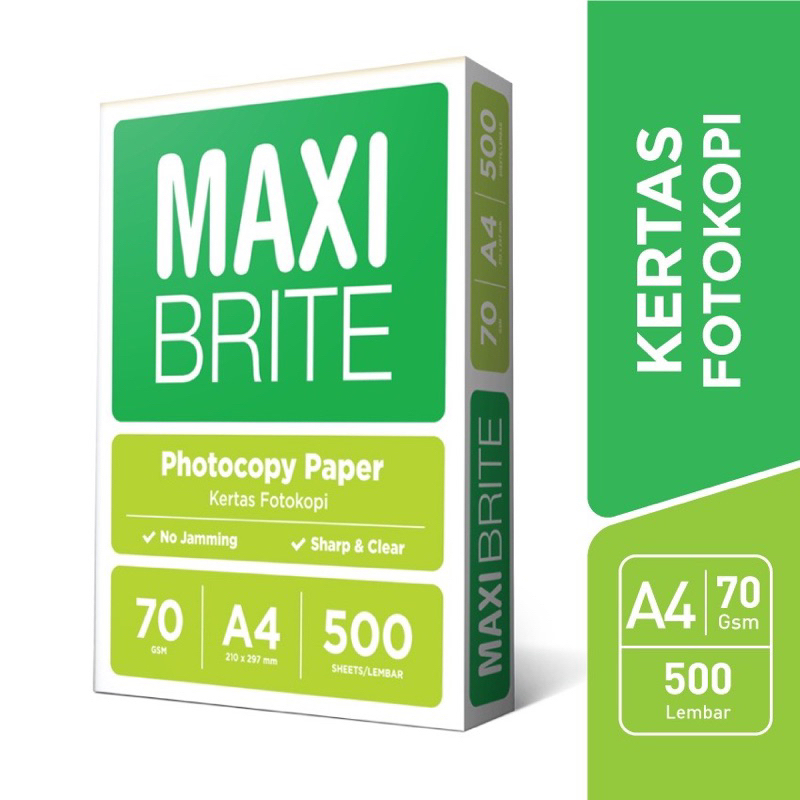 Jual KERTAS HVS MAXIBRITE A4 70gsm COPIER PAPER FOTOCOPY 70 GRAM PUTIH ...