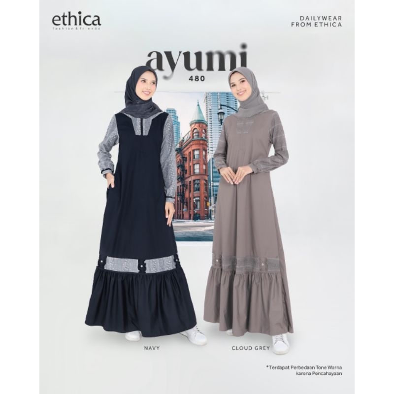 Jual GAMIS ETHICA AYUMI 480 NAVY, CLOUD GREY ORI | Shopee Indonesia